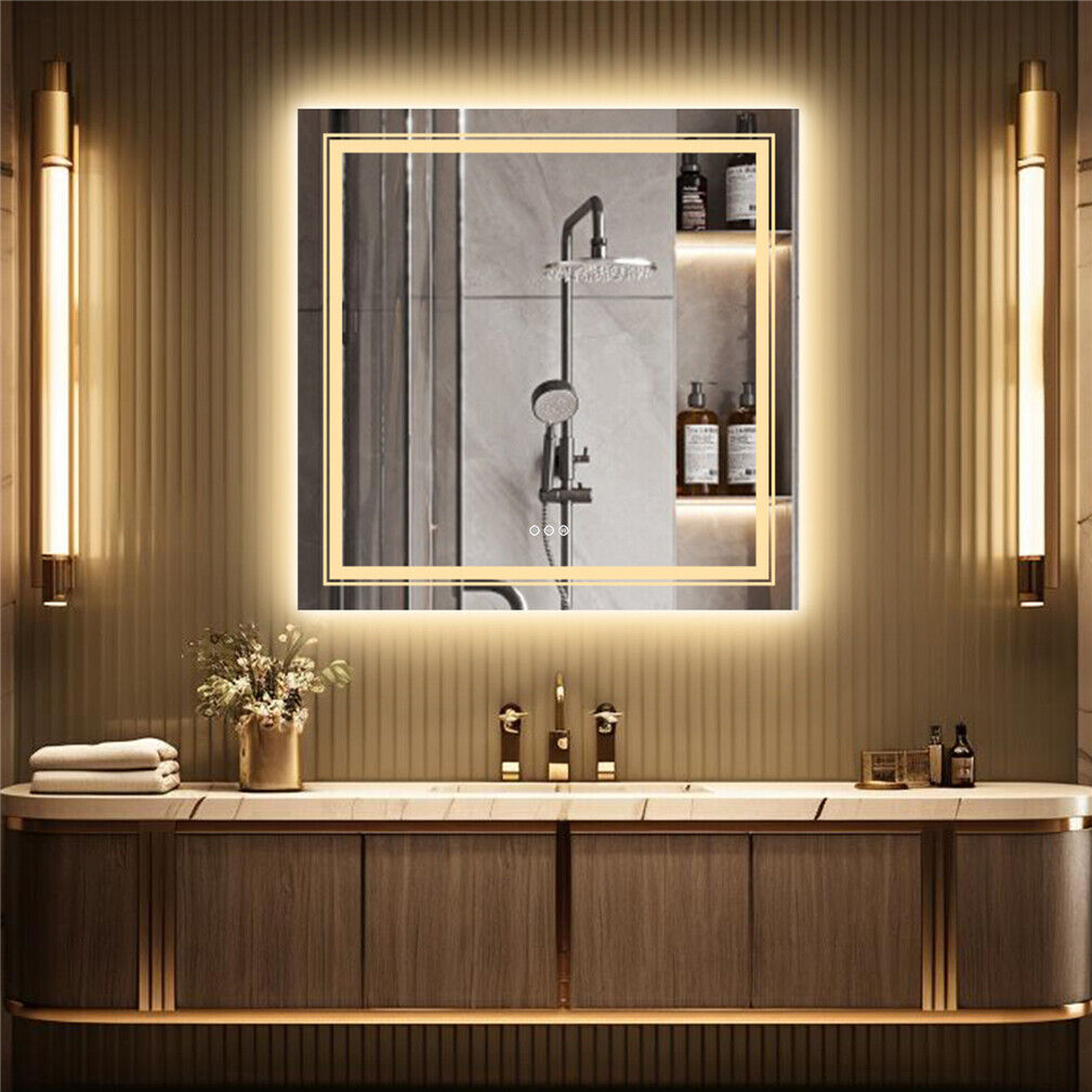 Interior Ave LED Square Bathroom Mirror 80cm / 90cm – Mirror Space ...