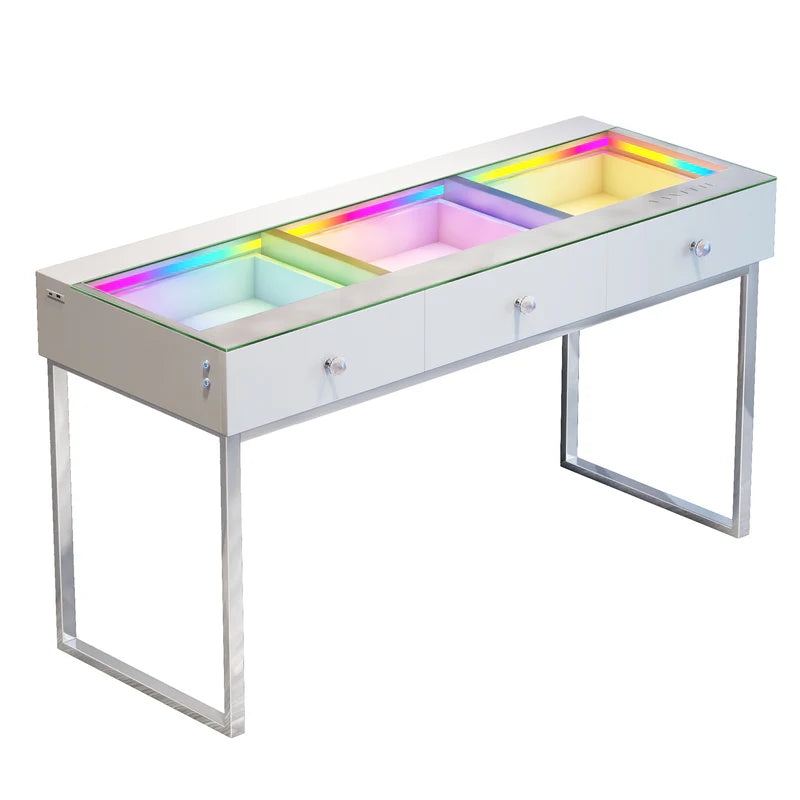 Vanitii Billie Vanity Desk Pro with RGB Lighting – Mirror Space Australia
