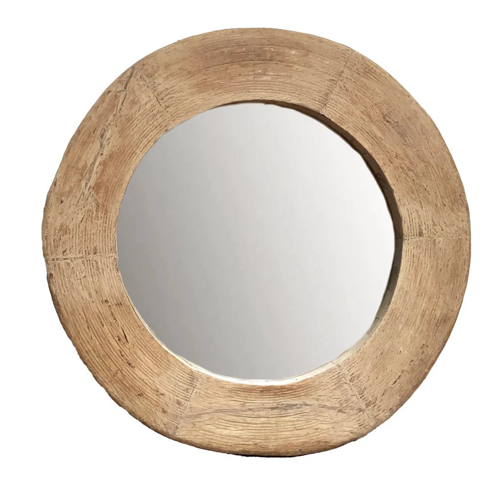 Kul Teak Wood Round Mirror 130cm – Mirror Space Australia