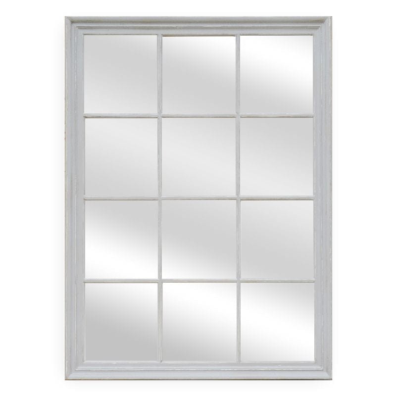 White Hamptons Mirror - Rectangle 95cm x 130cm – Mirror Space Australia